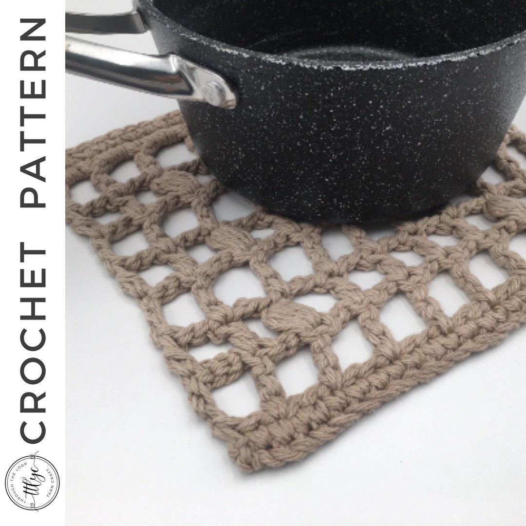 Trellis Trivet Crochet PATTERN | PDF Trivet Crochet Pattern - Etsy