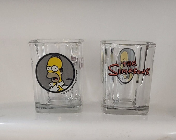 Homer Simpson Shot Glasses , Pair of Fox 2010 Squared Glasses, the ...