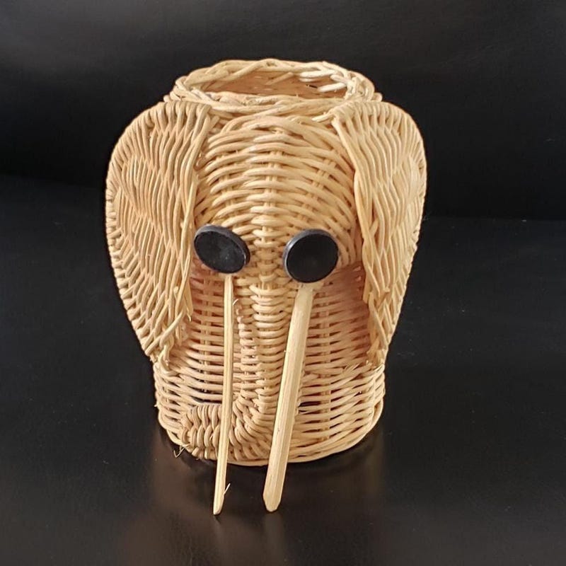 Wicker Elephant - Etsy