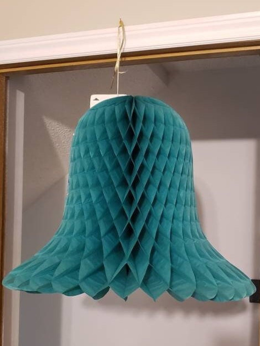 Beistle Honeycomb Tissue Bell Teal Green , Lot of 2 LARGE Tissue ...