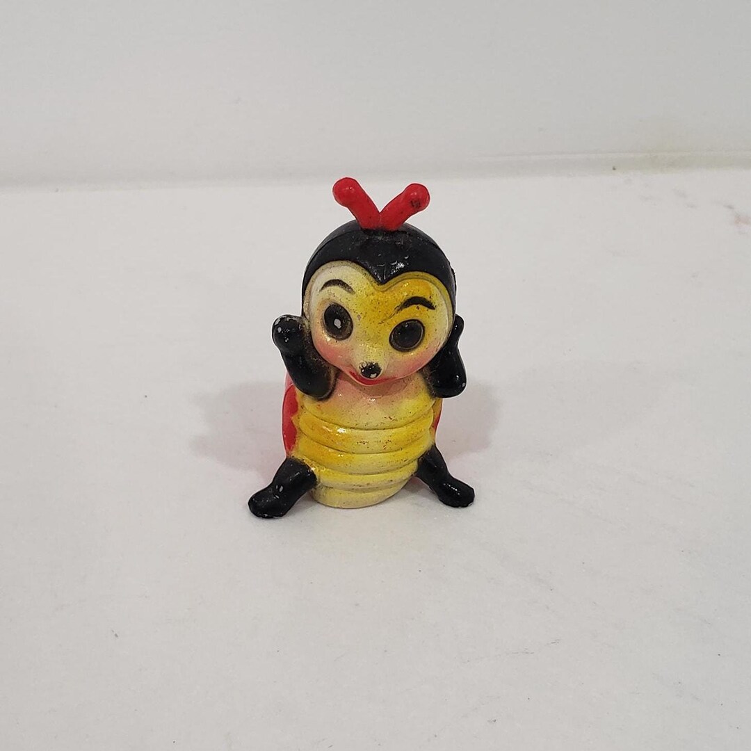 Vintage Anthropomorphic Lady Bug, Vintage 2" Hard Plastic Ladybug Made ...