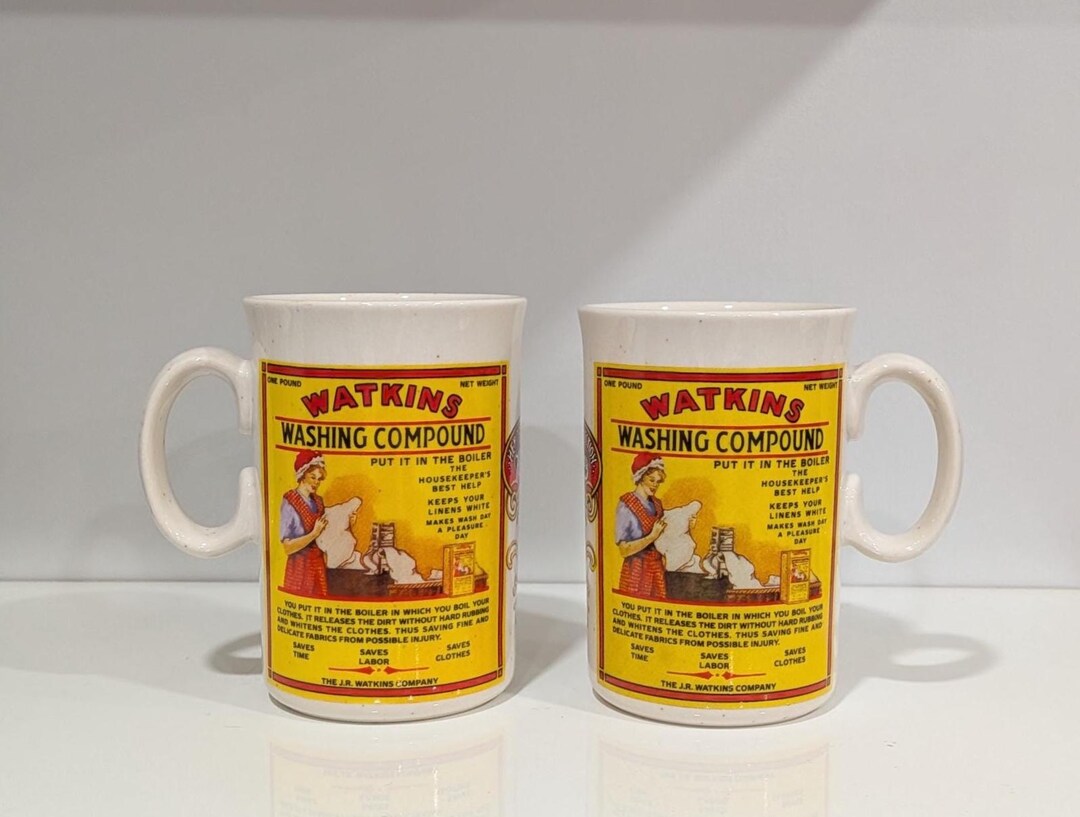 Watkins Washing Compound Mugs, Heritage Collection Ceramic Coffee Cup ...