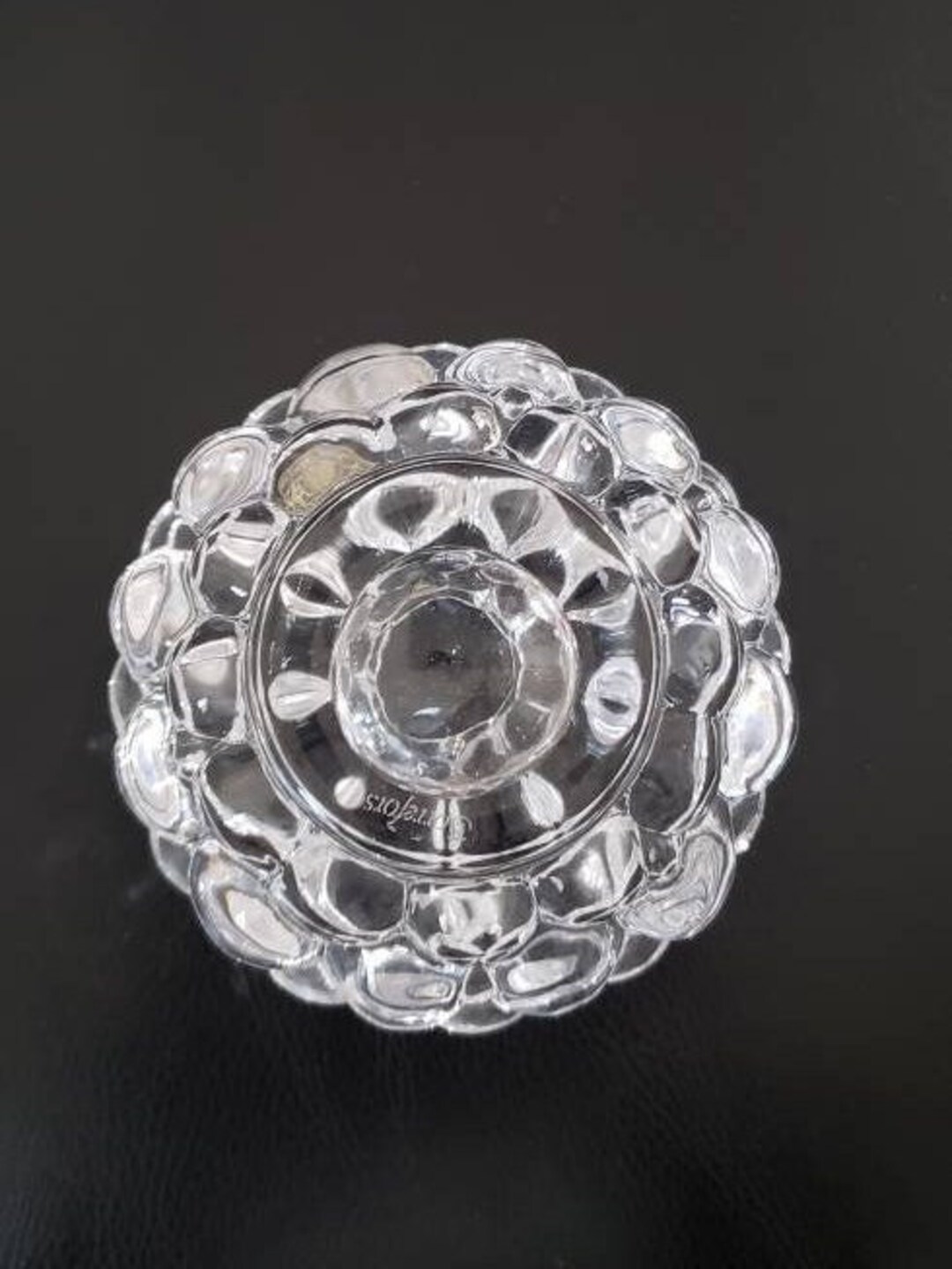 Orrefors Crystal Glass Candle Holder, Orrefors Sweden Raspberry Votive ...