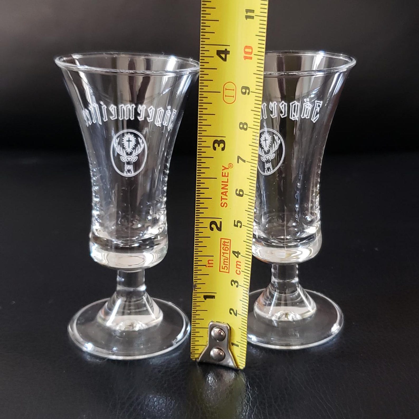 Jagermeister Shot Glasses, Jagermeister Footed Shot Glasses, Two ...