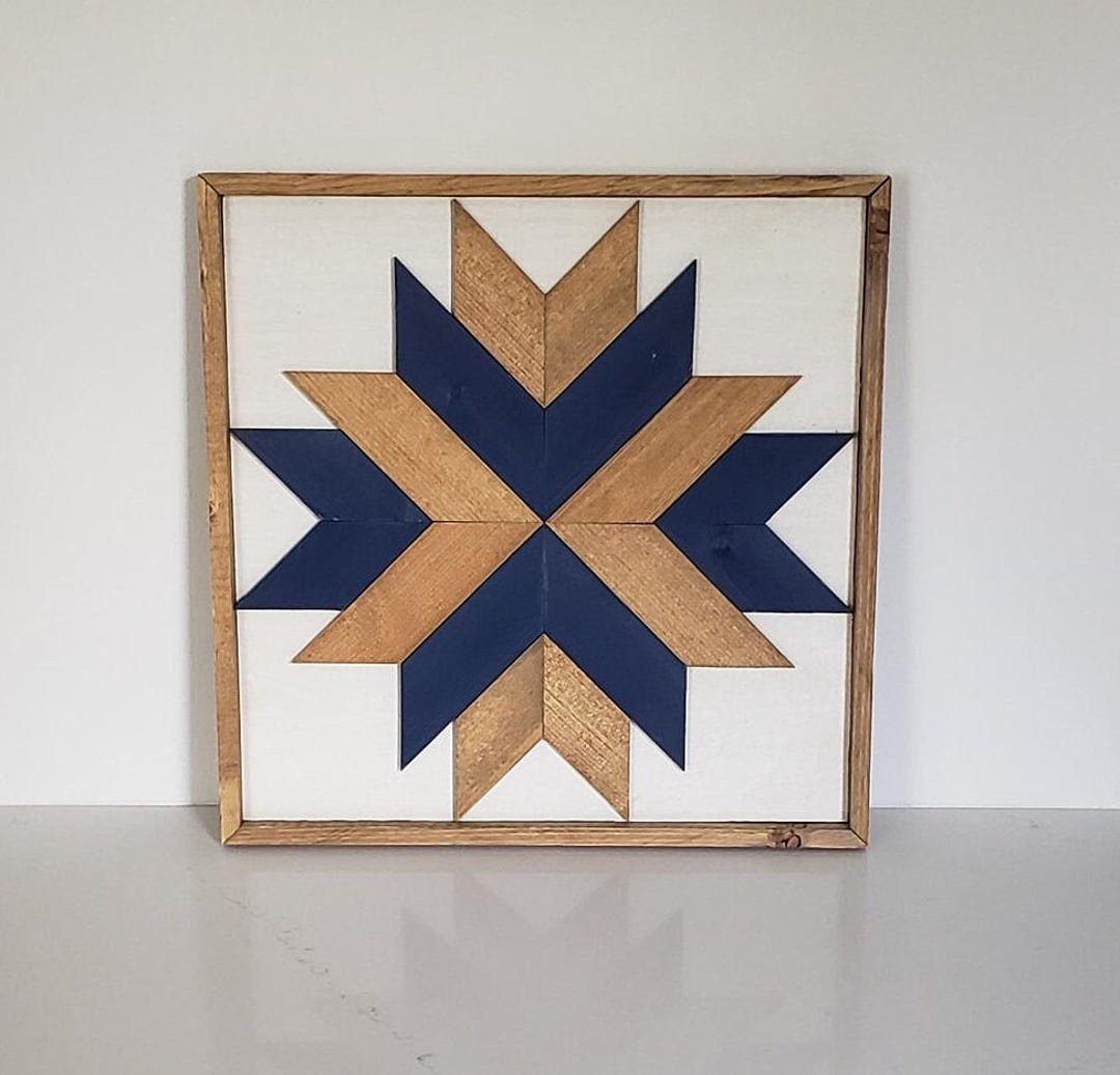 Geometric Square Wood Wall Art, Handcrafted Wooden Wall Decor, Wooden ...