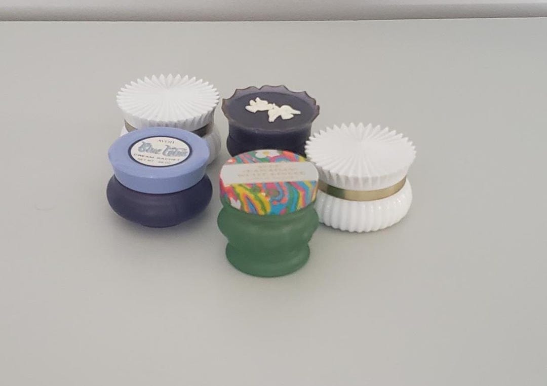 Lot of 5 Vintage Avon Cream Sachet Containers, Hawaiian White Ginger ...