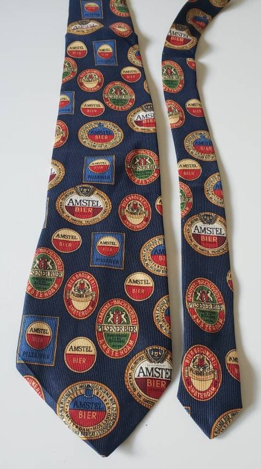 Amstel Beer Necktie, Amstel Bier Pilsener Silk Tie, Beer Tie - Etsy