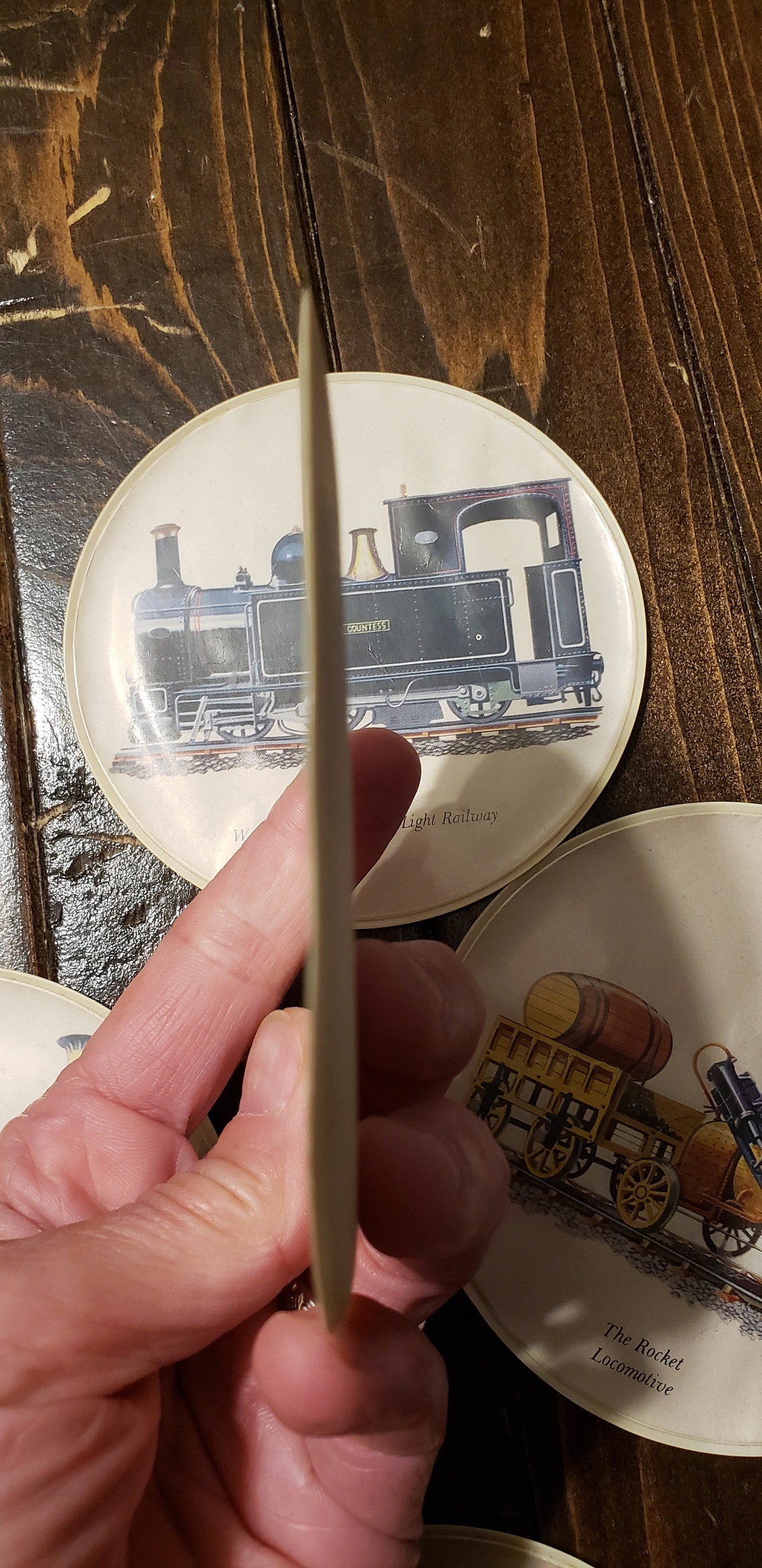 Vintage Train Coasters, Locomotive Coasters, the Countess, the Rocket ...