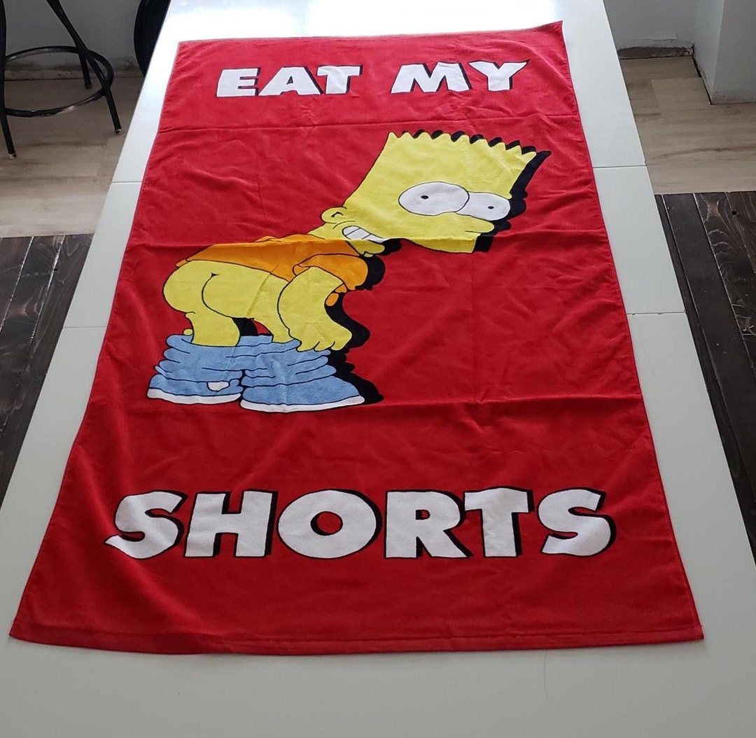 Bart Simpson Eat My Shorts Towel, Bart Simpson Beach Towel, 30 X 60 ...