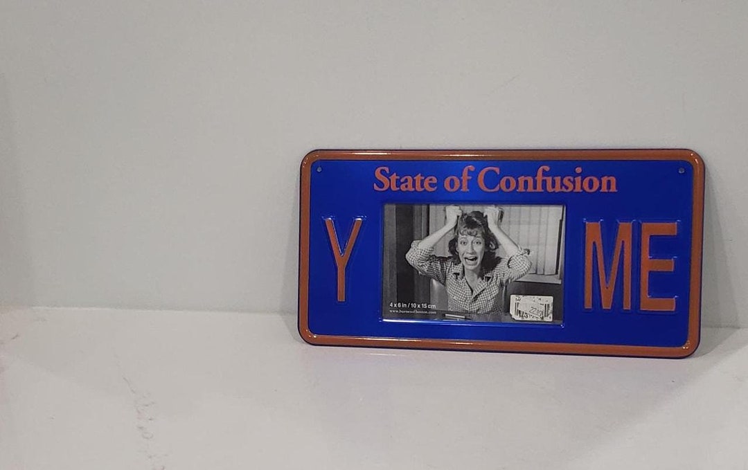 Burnes of Boston License Plate Photo Frame , State of Confusion, Y ME ...