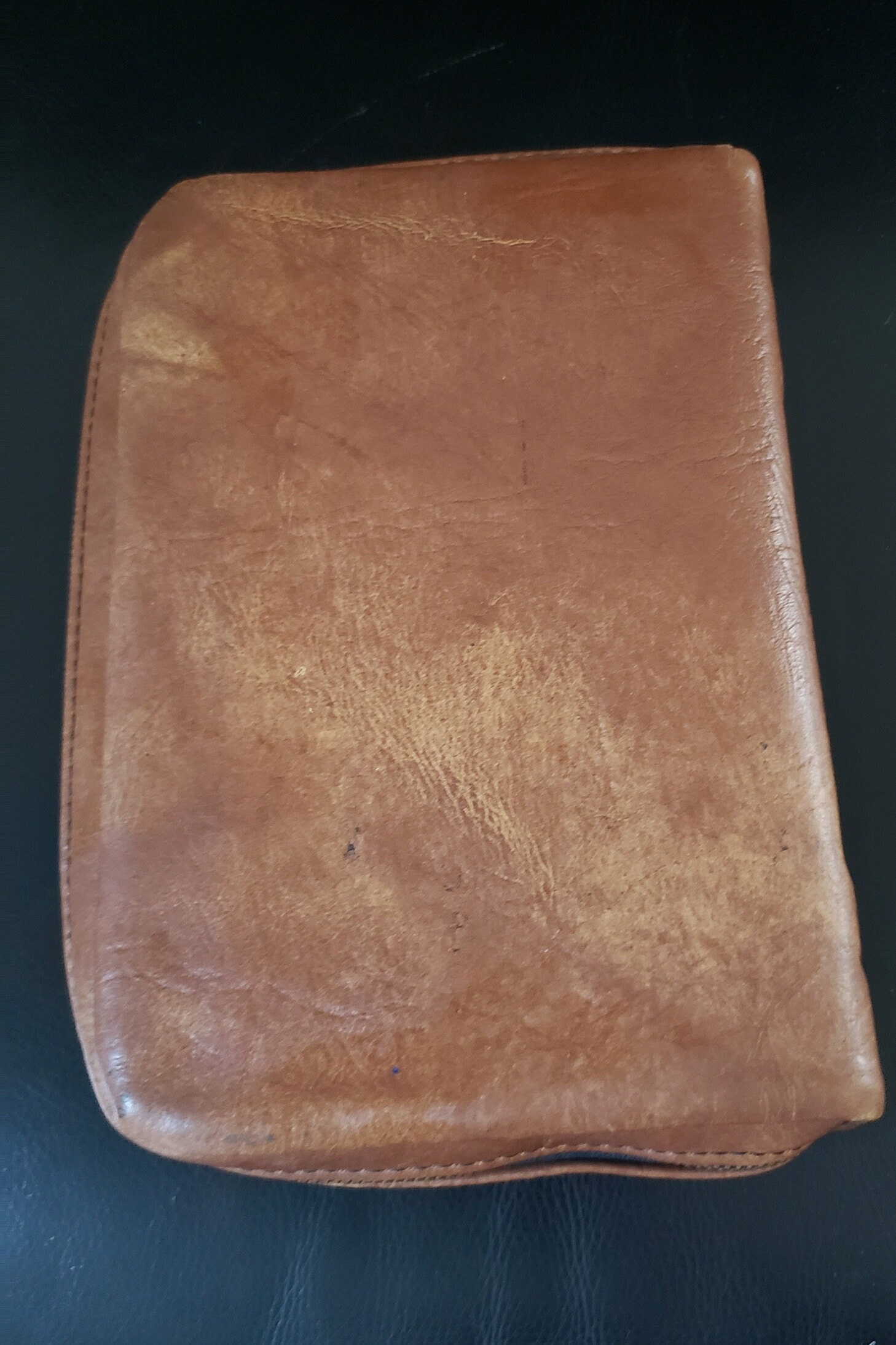 Vintage Bible Cover Brown Leather Look Zip up Bible Cover - Etsy