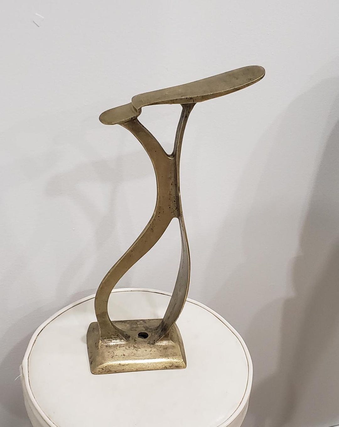 Vintage Brass Shoe Shine Stand, Antique Brass Shoe Shine Cobbler Stand ...