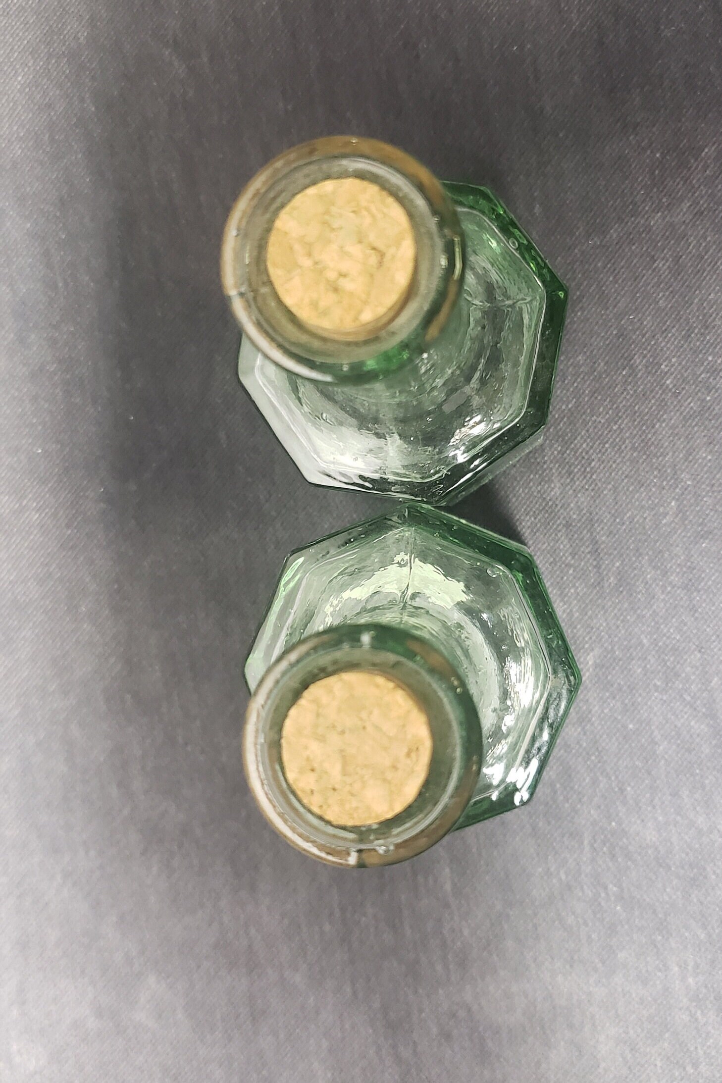Green Glass Bottles, Octagonal Aqua Recycled Glass, Made in Spain ...