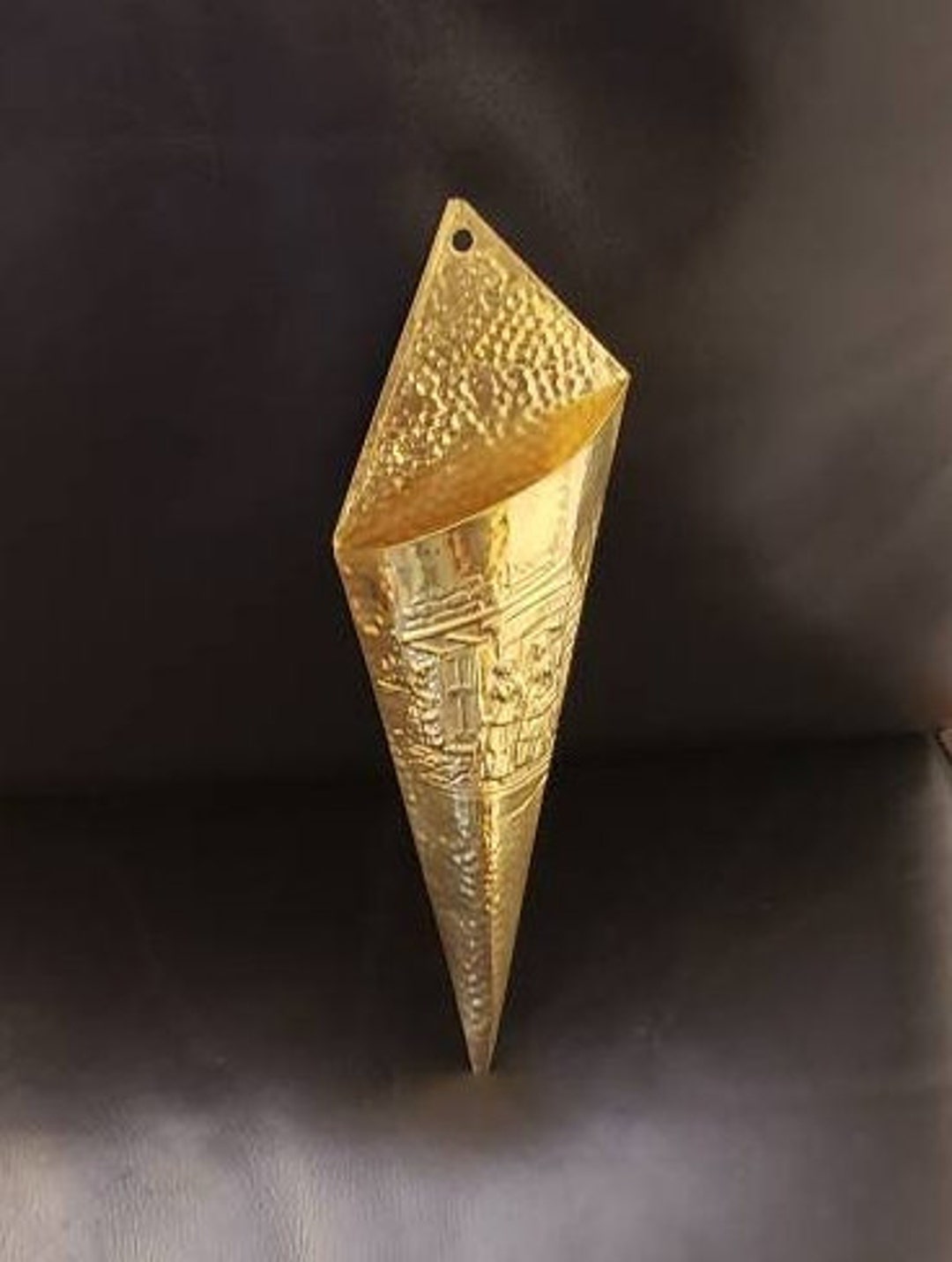 Brass Metal Matchstick Holder Wall Hanger Hammered Metal - Etsy