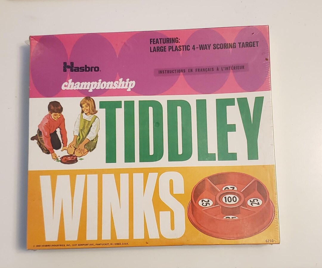 Hasbro Tiddley Winks Game, Vintage 1969 Hasbro Championship Tiddley ...
