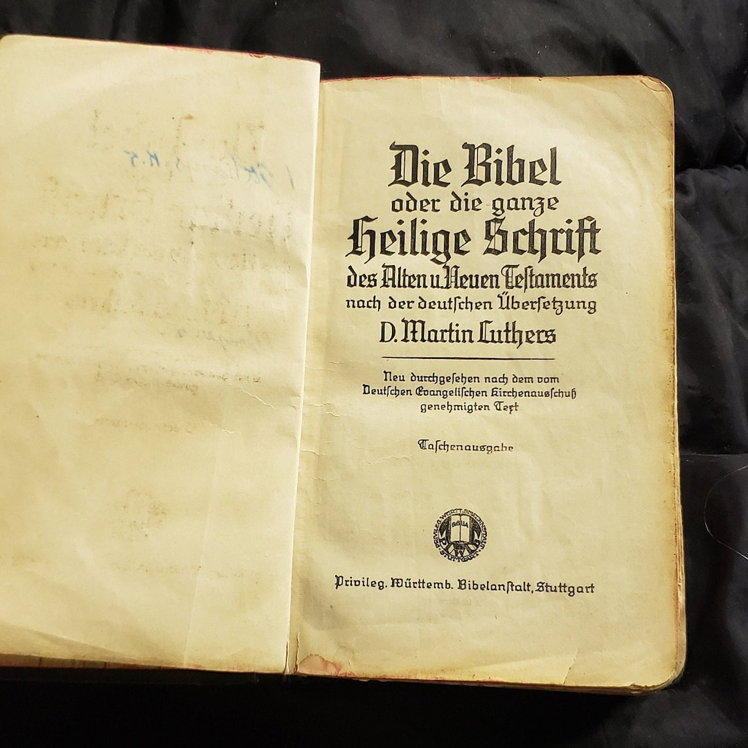 Vintage Bible, German Translation of D Martin Luther Version, Pocket ...
