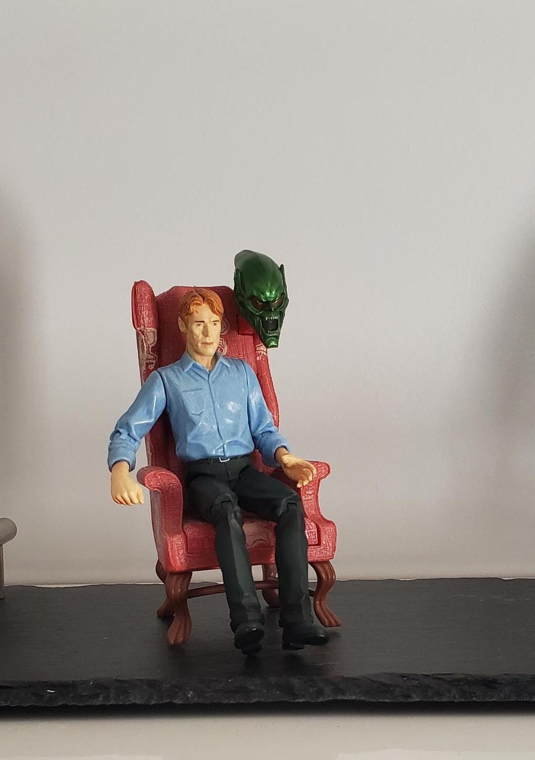 Norman Osborn Action Figure Sitting in Chair, 2002 Marvel Spider-man ...