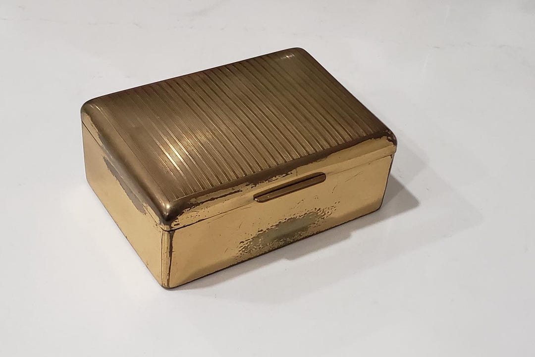 Vintage State Express Cigarettes Brass and Wood Lined Box, Brass Hinged ...