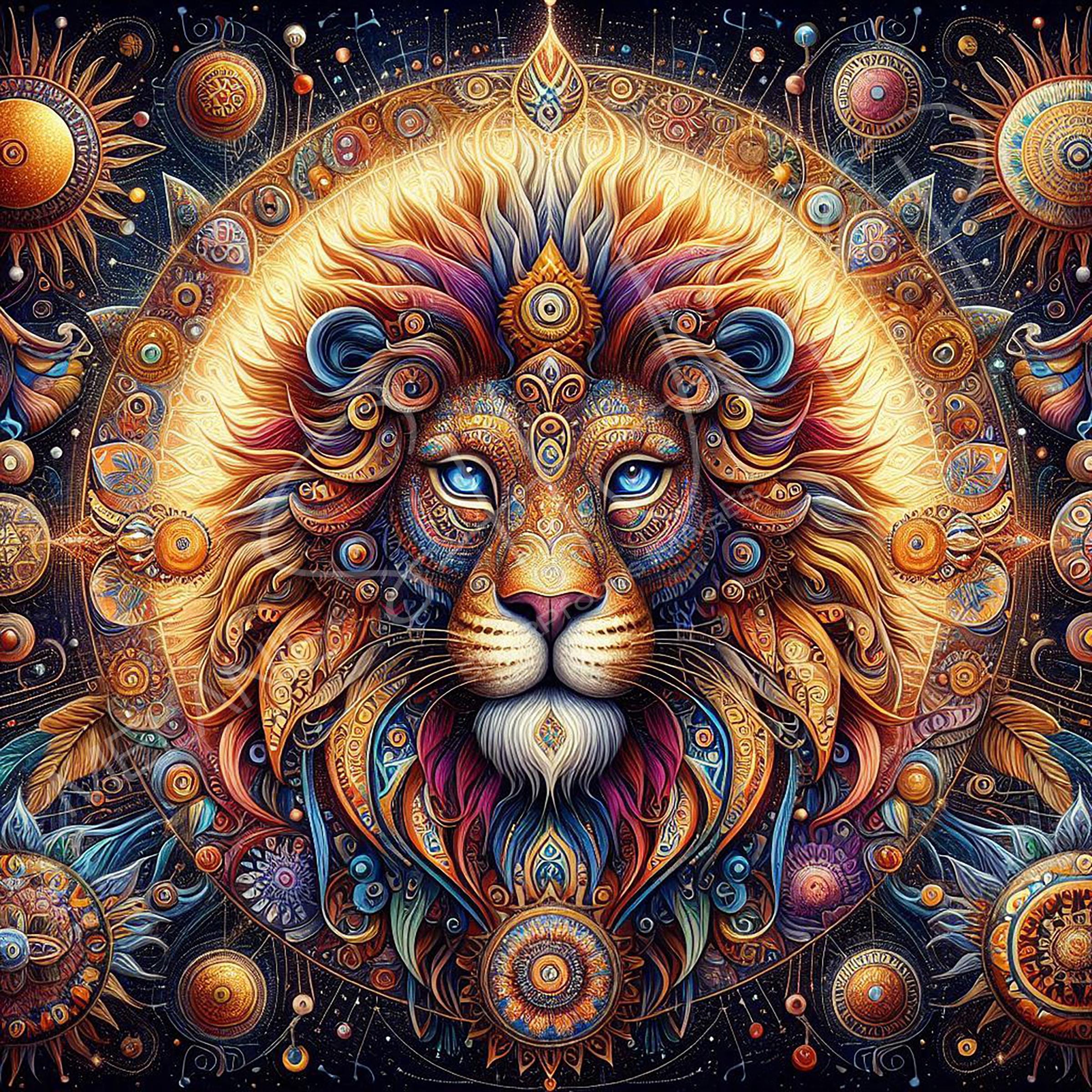 The Couragious Lion Spirit Animal. Mystical. Astrology. Spiritual ...