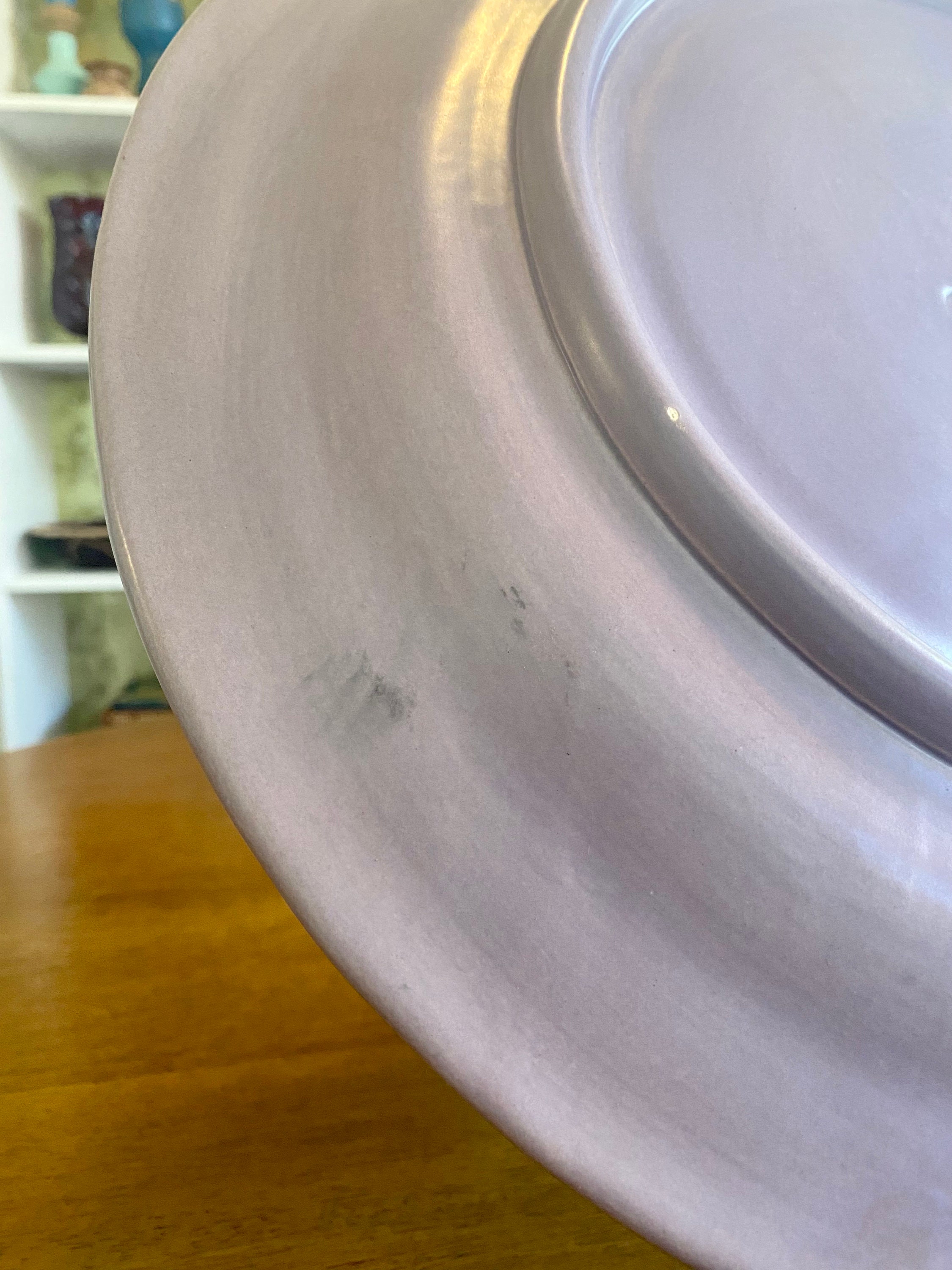 Vintage Julie Sanders Cyclamen Pottery Large Light Purple Platter 15 ...