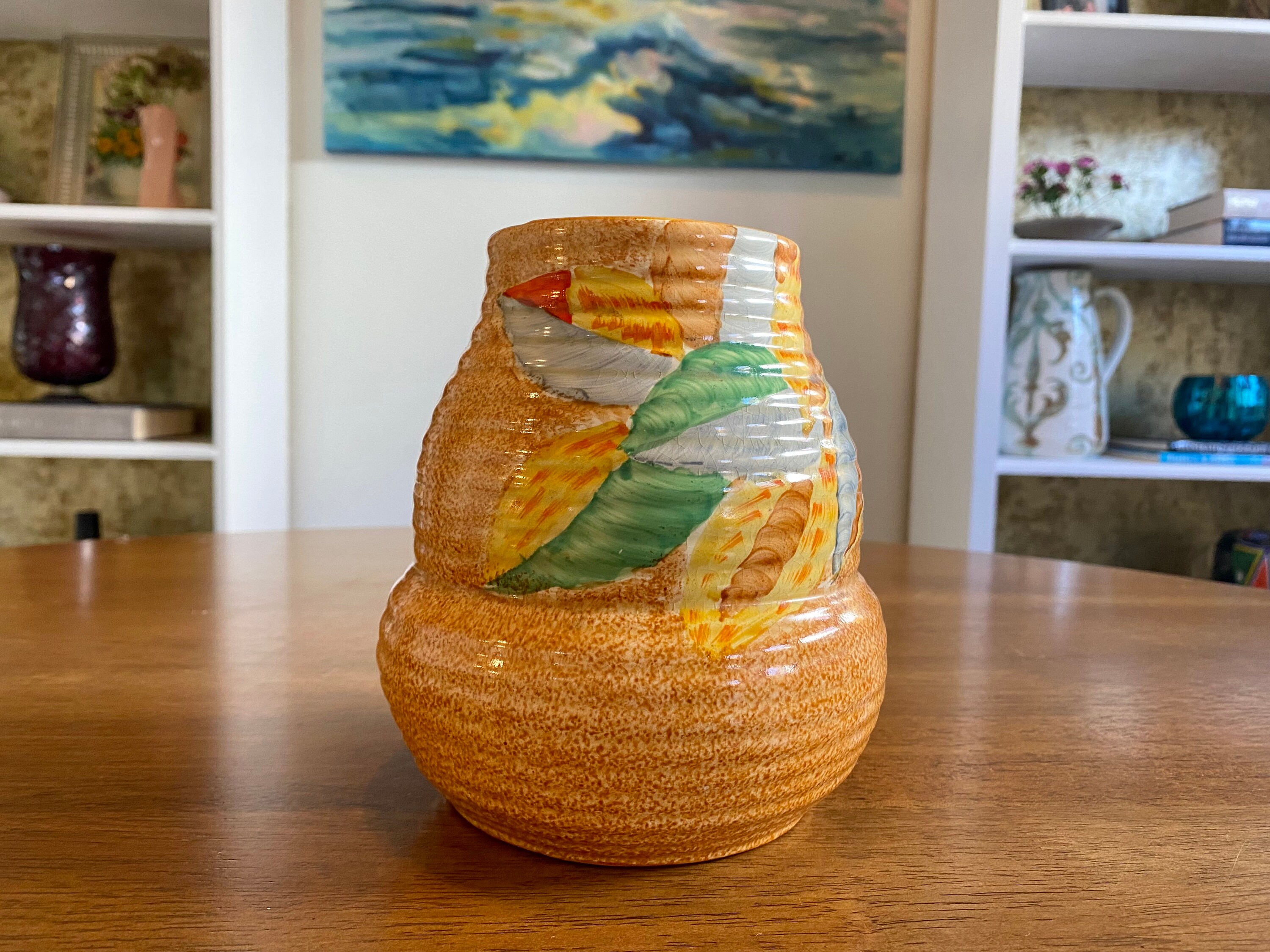 Wadeheath Ware Art Deco Ridged Pottery Vase/pot 212, Vintage, 1930s, - Etsy