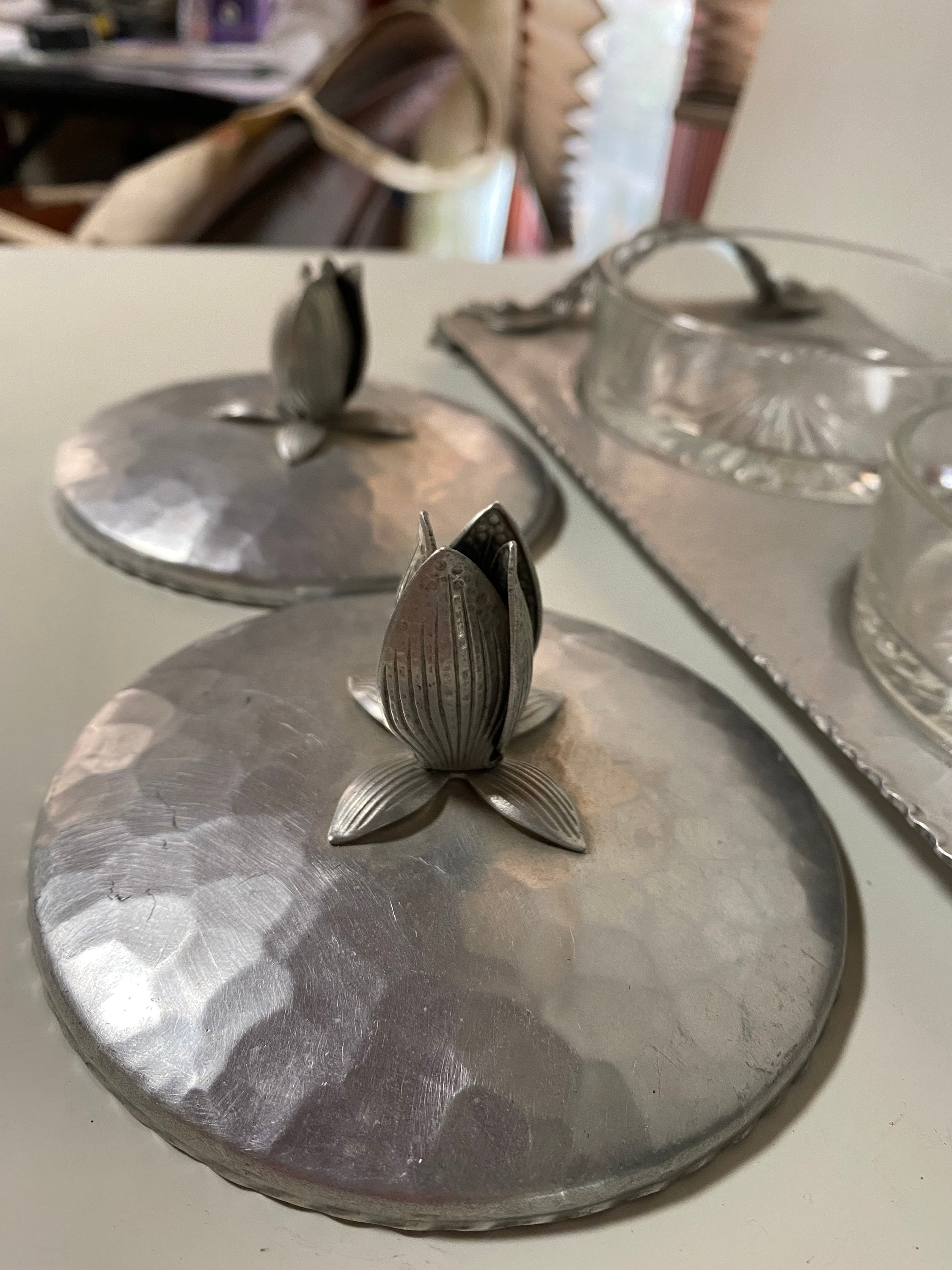 Rodney Kent Hammered Aluminum 403 Dish/dessert Set - Etsy