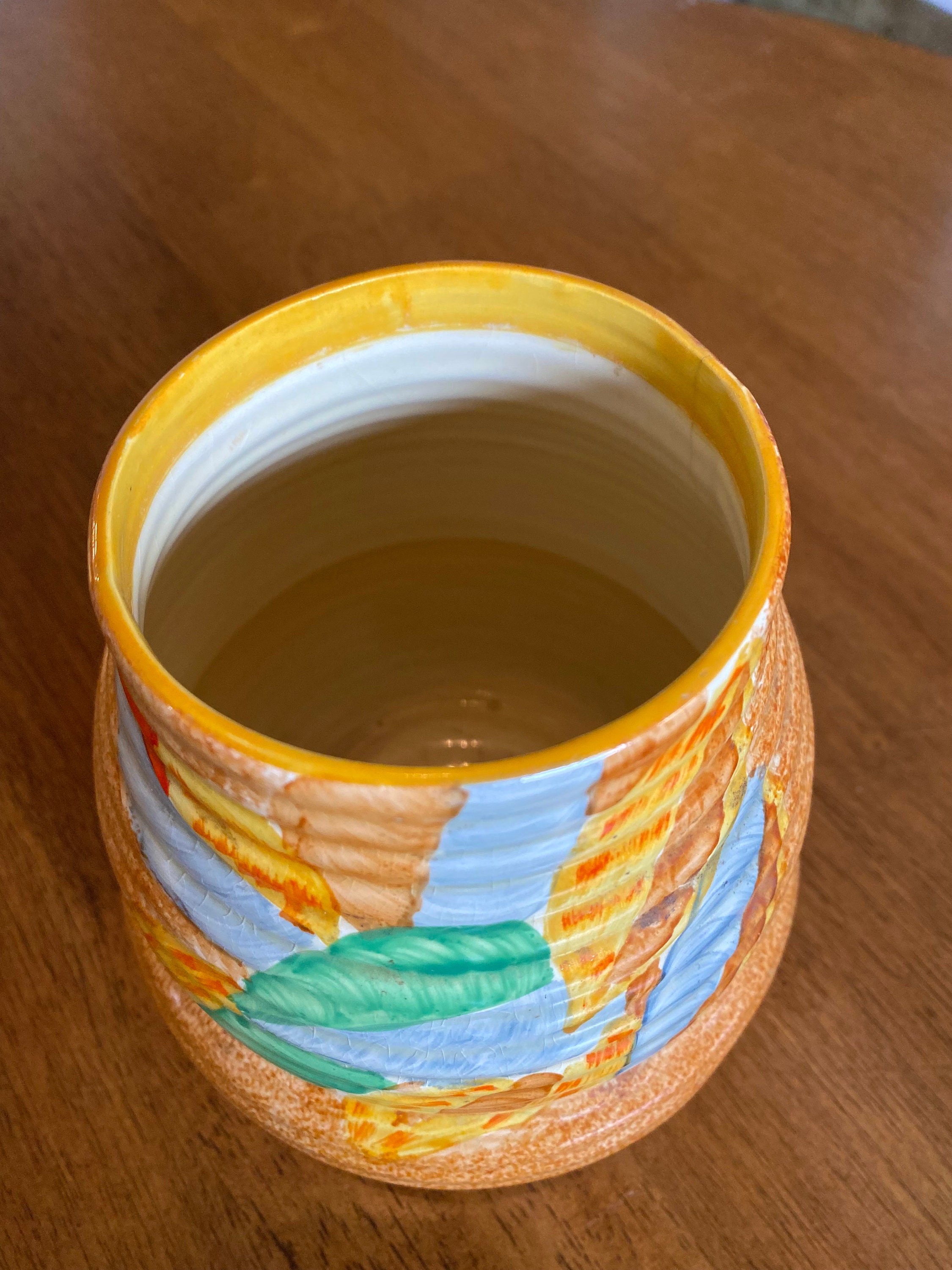Wadeheath Ware Art Deco Ridged Pottery Vase/pot 212, Vintage, 1930s, - Etsy