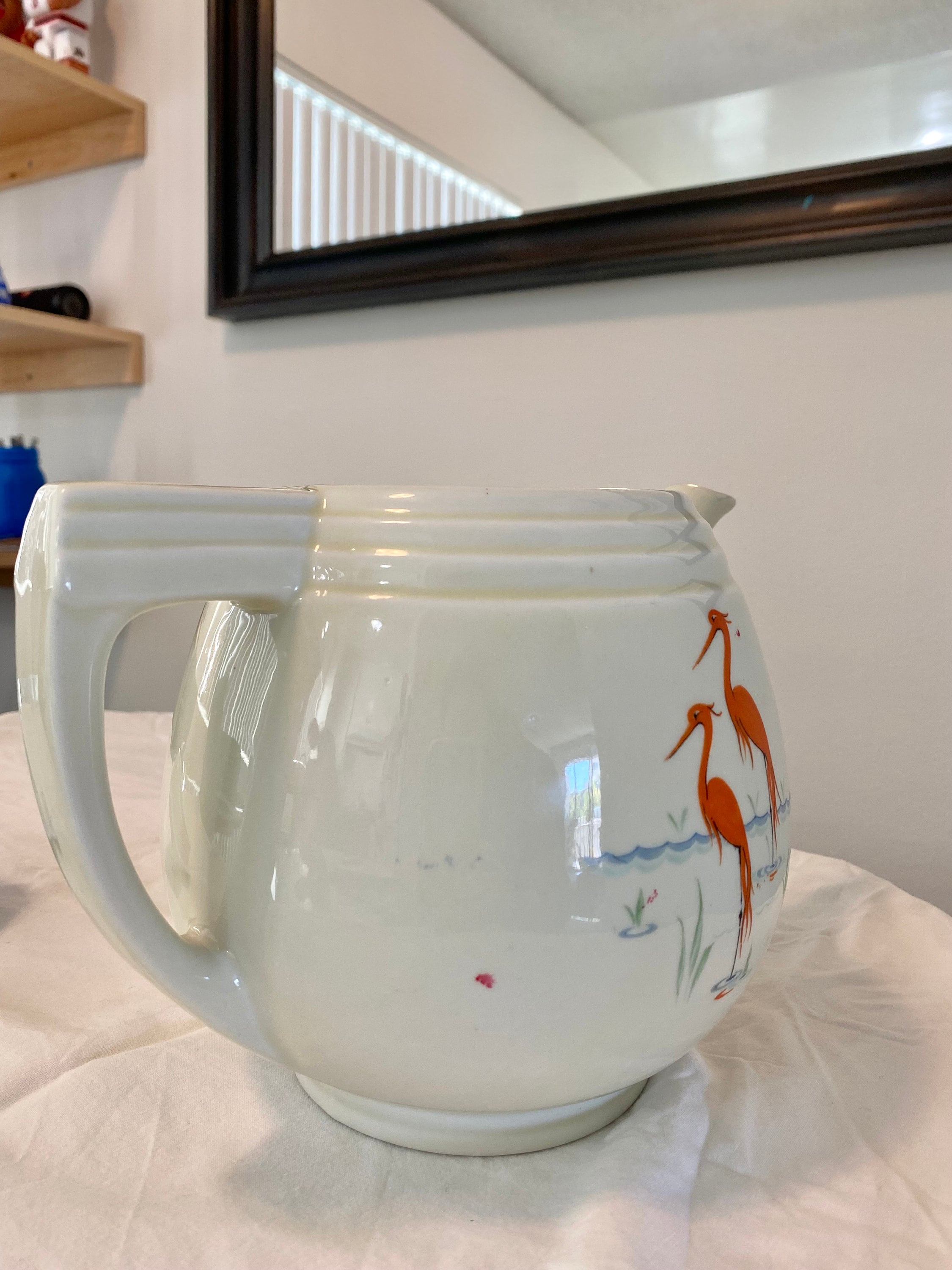 Vintage Drip-o-lator Viking Teapot Flamingo Pattern by Hall Pottery for ...