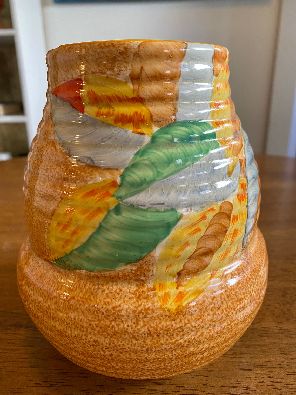 Wadeheath Ware Art Deco Ridged Pottery Vase/pot 212, Vintage, 1930s, - Etsy