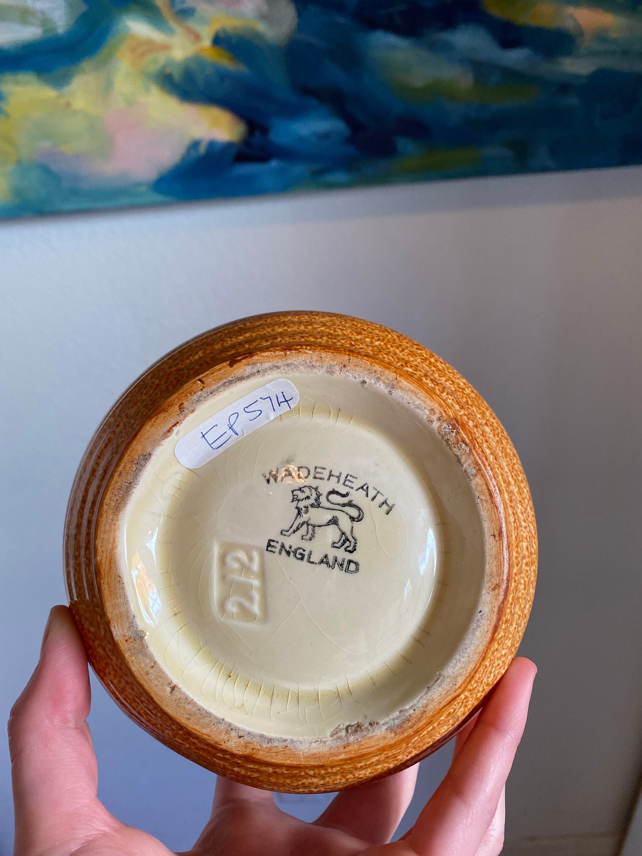 Wadeheath Ware Art Deco Ridged Pottery Vase/pot 212, Vintage, 1930s, - Etsy