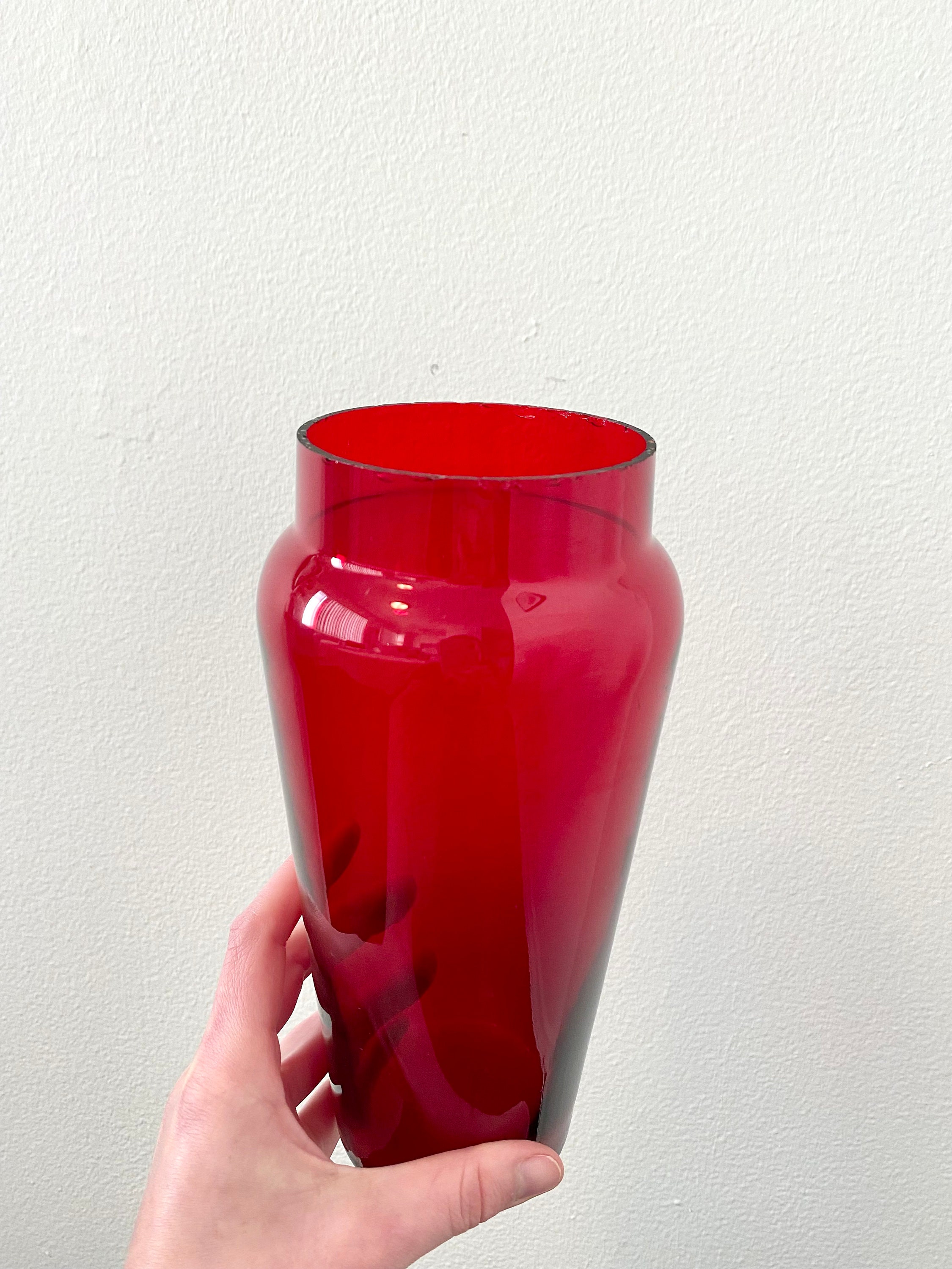 Vintage Red Glass Cocktail Shaker by Derby-shelton Silver Co. - Etsy