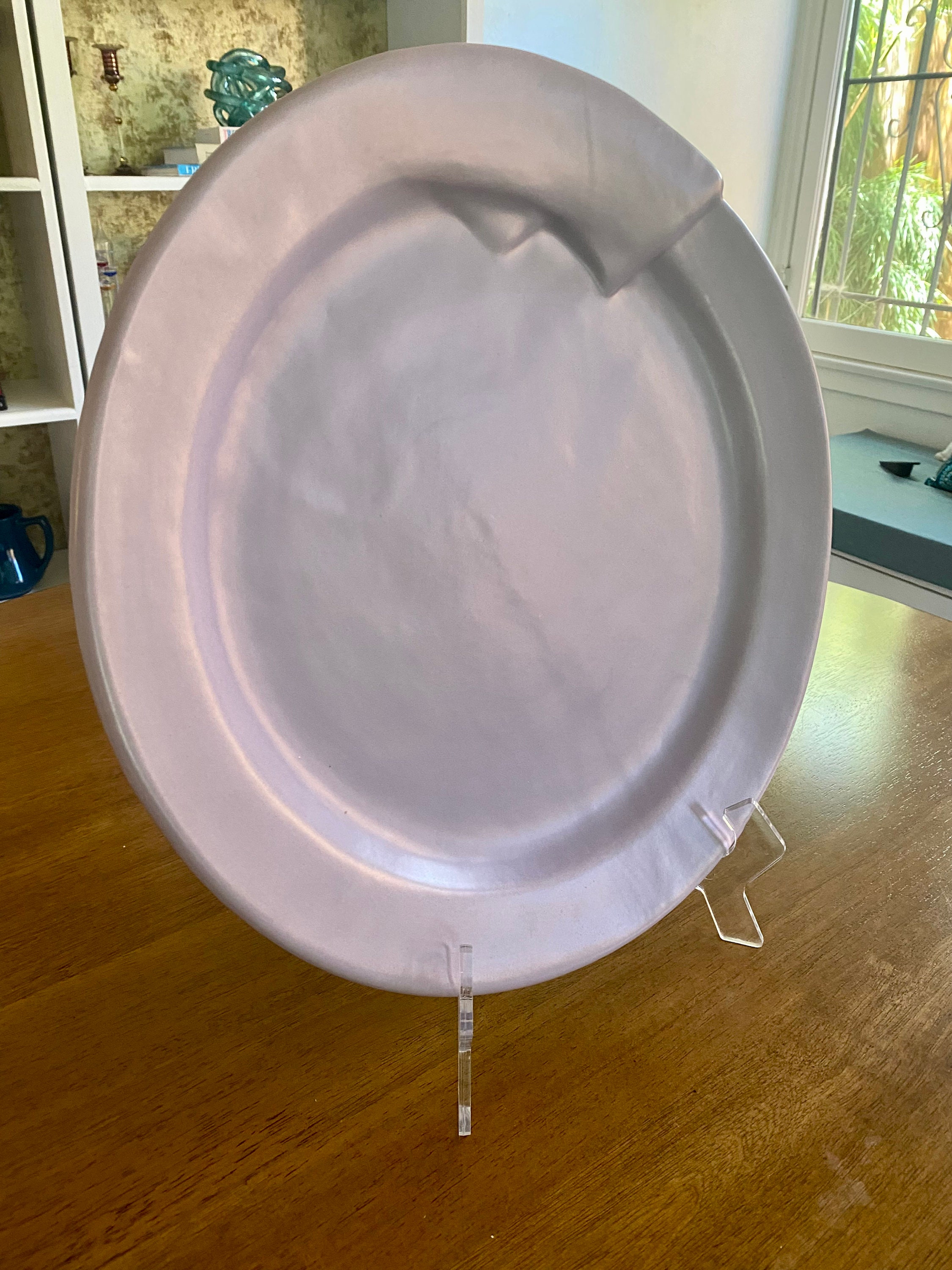 Vintage Julie Sanders Cyclamen Pottery Large Light Purple Platter 15 ...