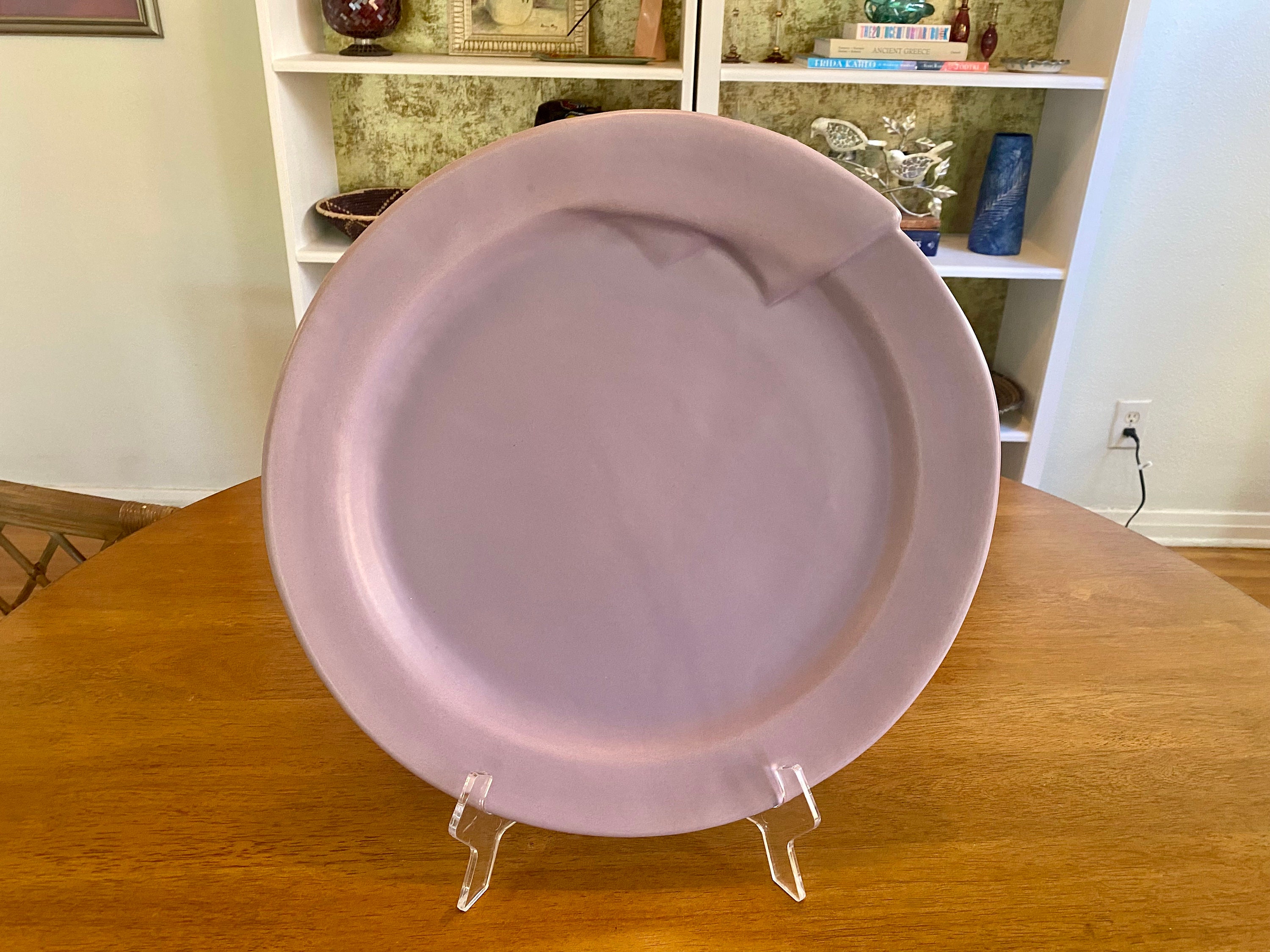Vintage Julie Sanders Cyclamen Pottery Large Light Purple Platter 15 ...