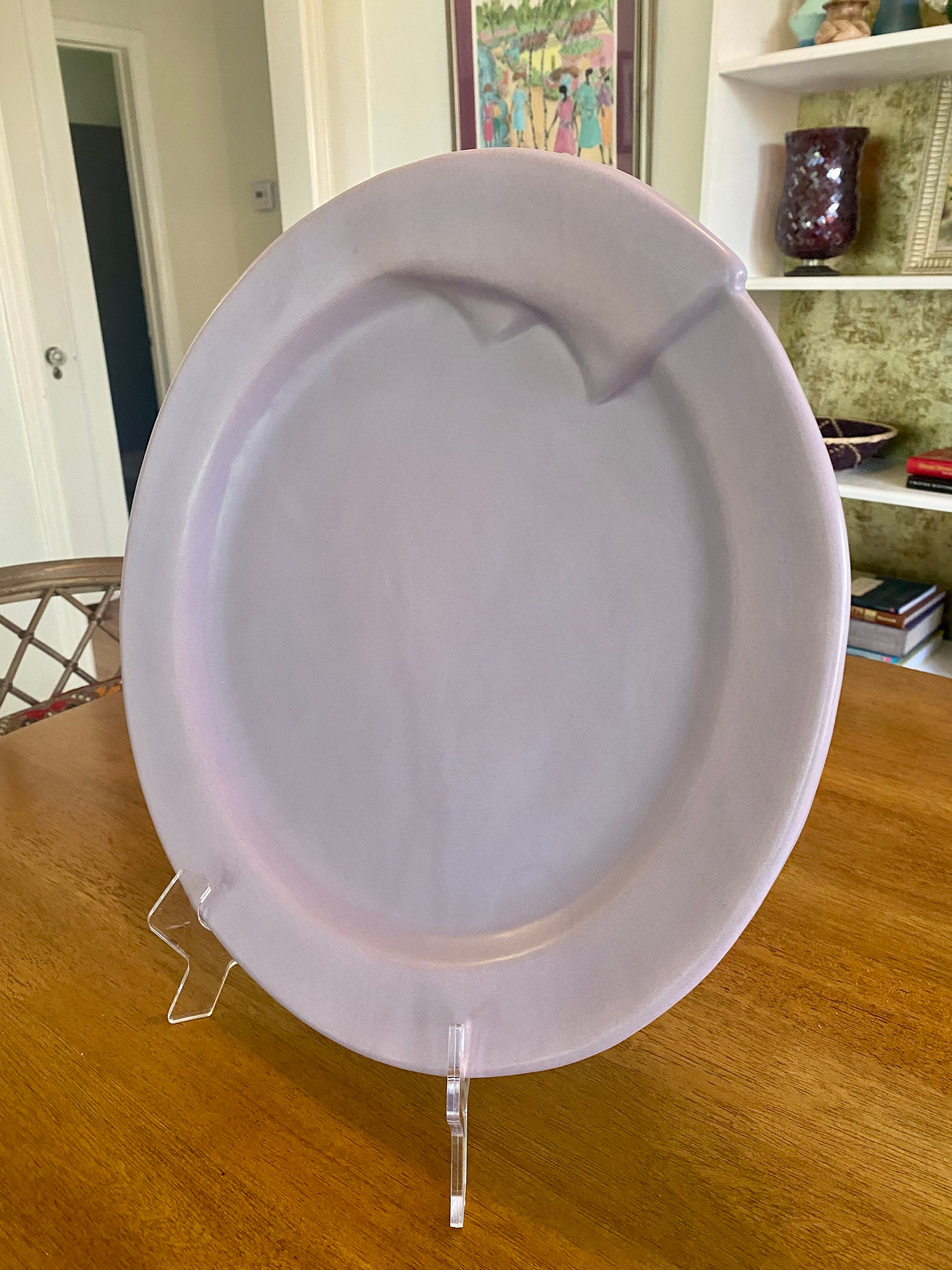 Vintage Julie Sanders Cyclamen Pottery Large Light Purple Platter 15 ...
