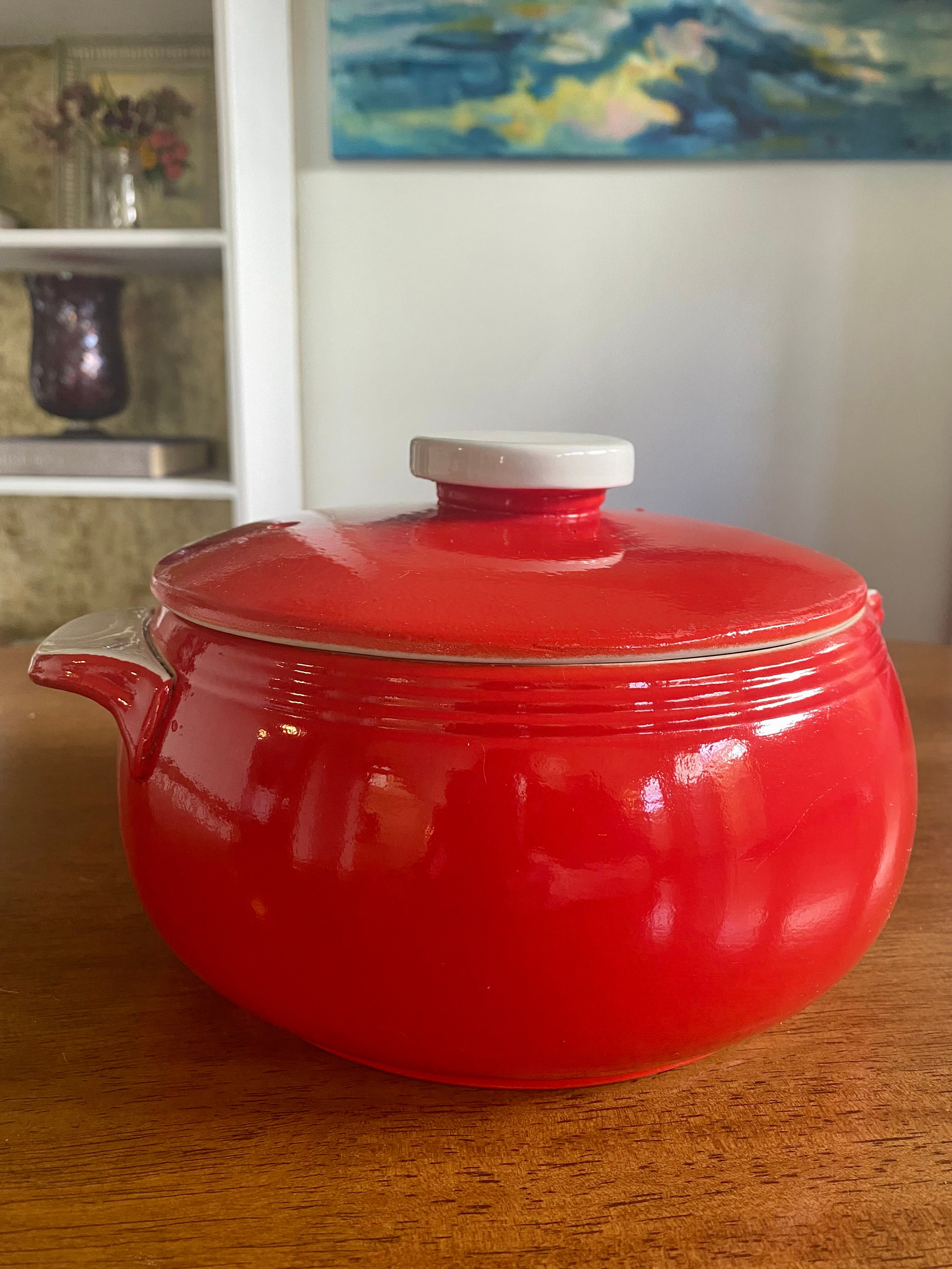 Vintage Red Serving Dish/ Bowl by Hall Pottery, Superior Kitchenware ...