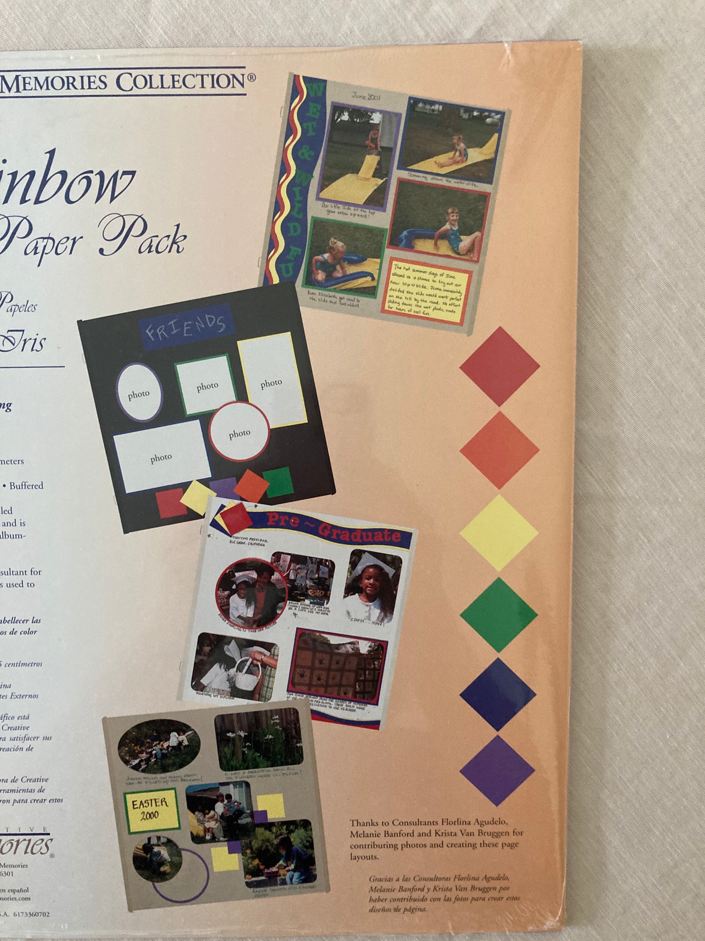 Creative Memories Rainbow Paper Pack 10"x12" for Scrapbooking - Etsy