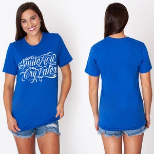 Smile Now Cry Later T-shirt: Cholo Art, Urban Graphic Tee - Etsy
