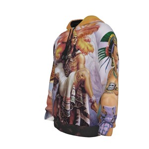 Aztec Warrior, Aztec All-over Print Thicken Hoodie, Tribal Inspired ...