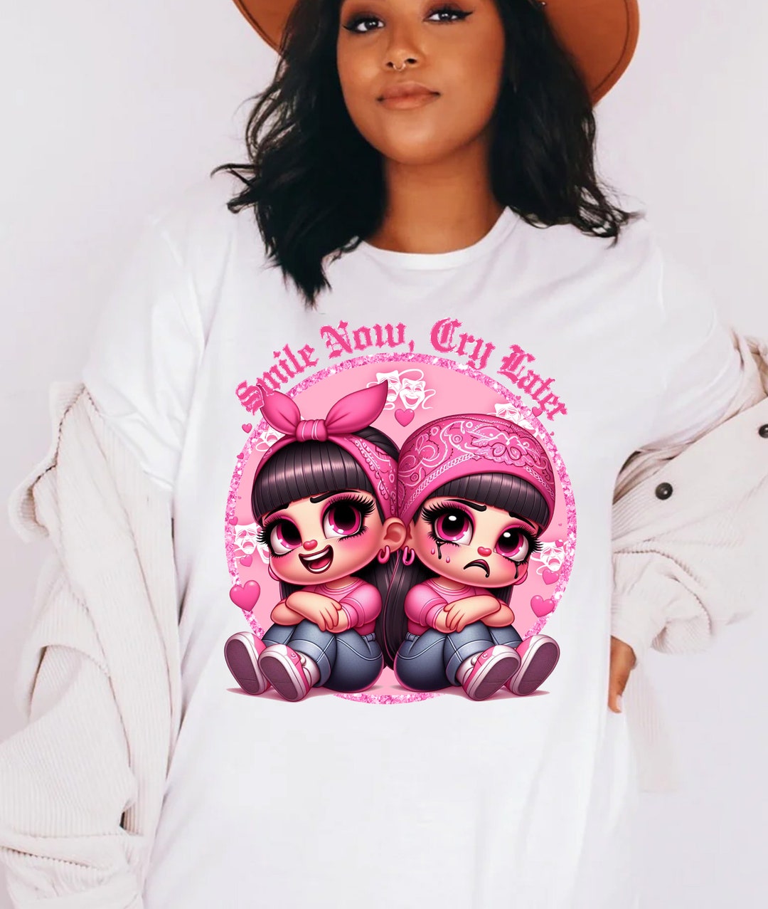 Smile Now Cry Later T-shirt: Chicano Style Graphic Tee - Etsy