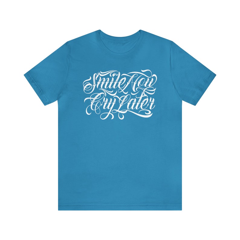 Smile Now Cry Later T-shirt: Cholo Art, Urban Graphic Tee - Etsy