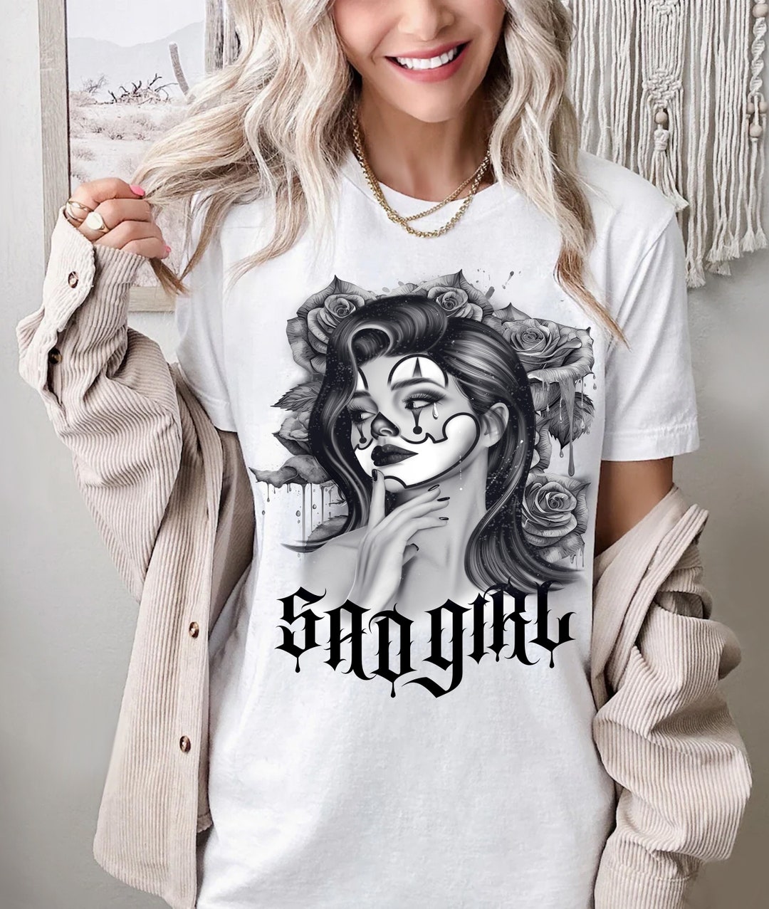 Sad Girl Chola Latina Chicano Mexican American Pride T-shirt, Chicano ...
