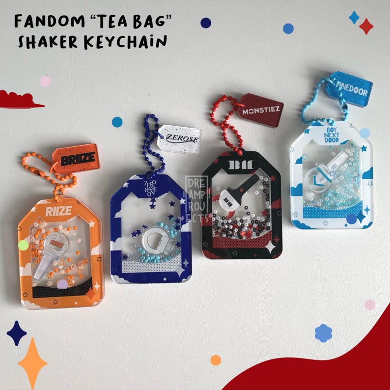 Fandom "tea Bag" Keychain Shaker KPOP - Etsy