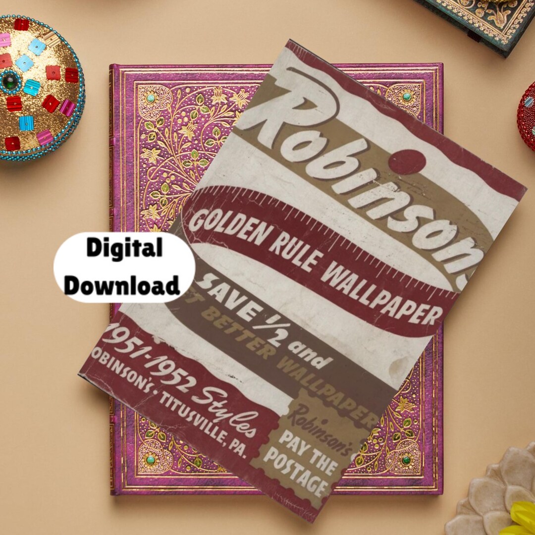 1951 Robinson Golden Rule Wallpaper Sample Book (digital Download) - Etsy