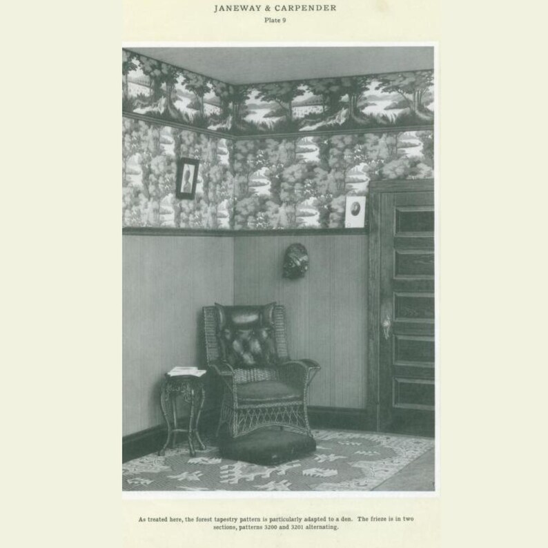1909 Janeway & Carpender Wallpaper Book, Art Nouveau Ephemera ...