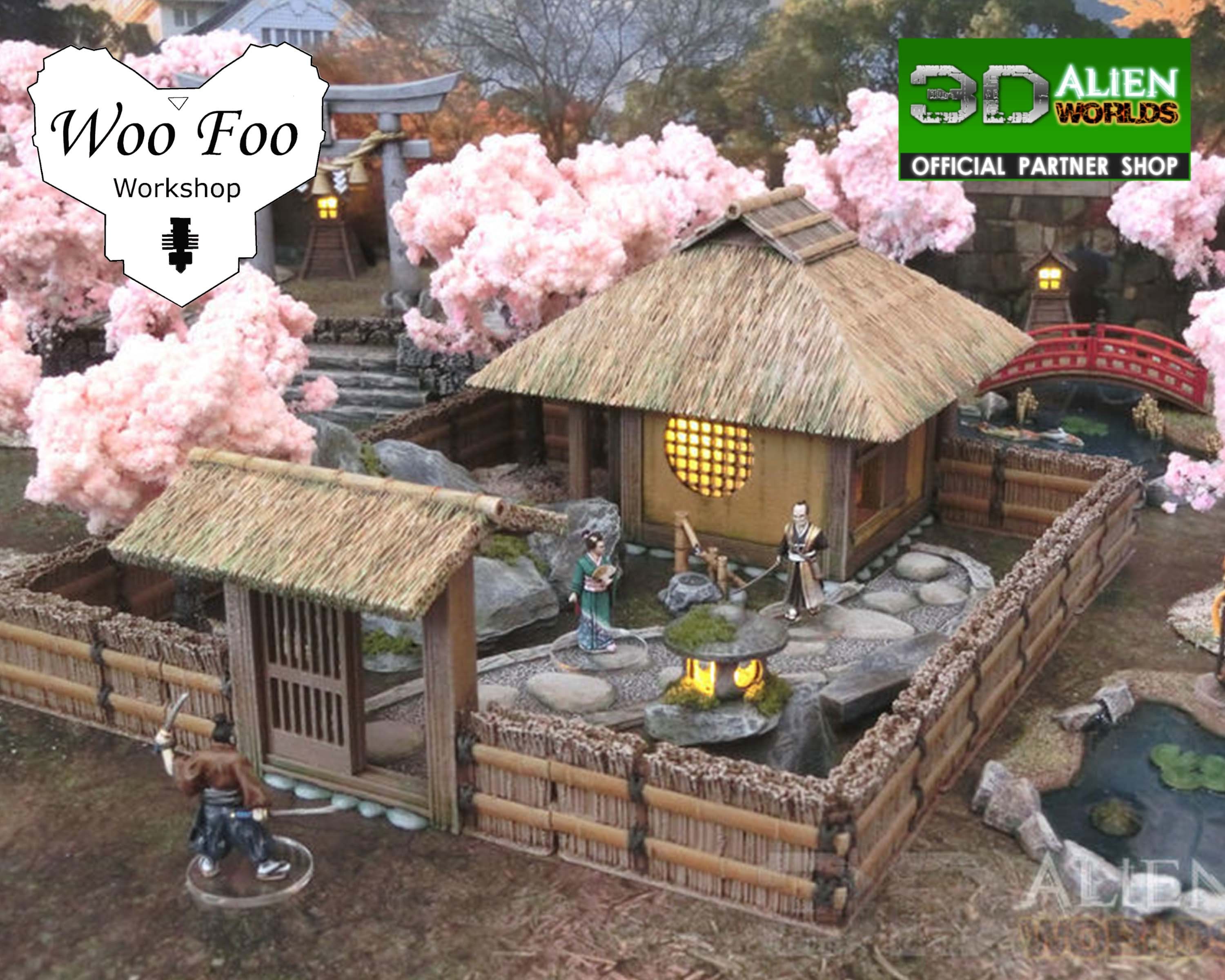 Samurai Tea House Set 28mm 3D Printed Gaming Terrain 3D - Etsy UK