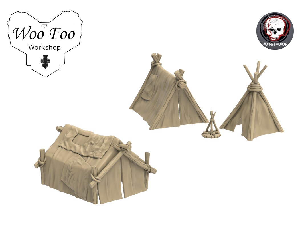 Battle of Thermopylae -tent Collection Terrain 32mm Miniature Resin 3D ...
