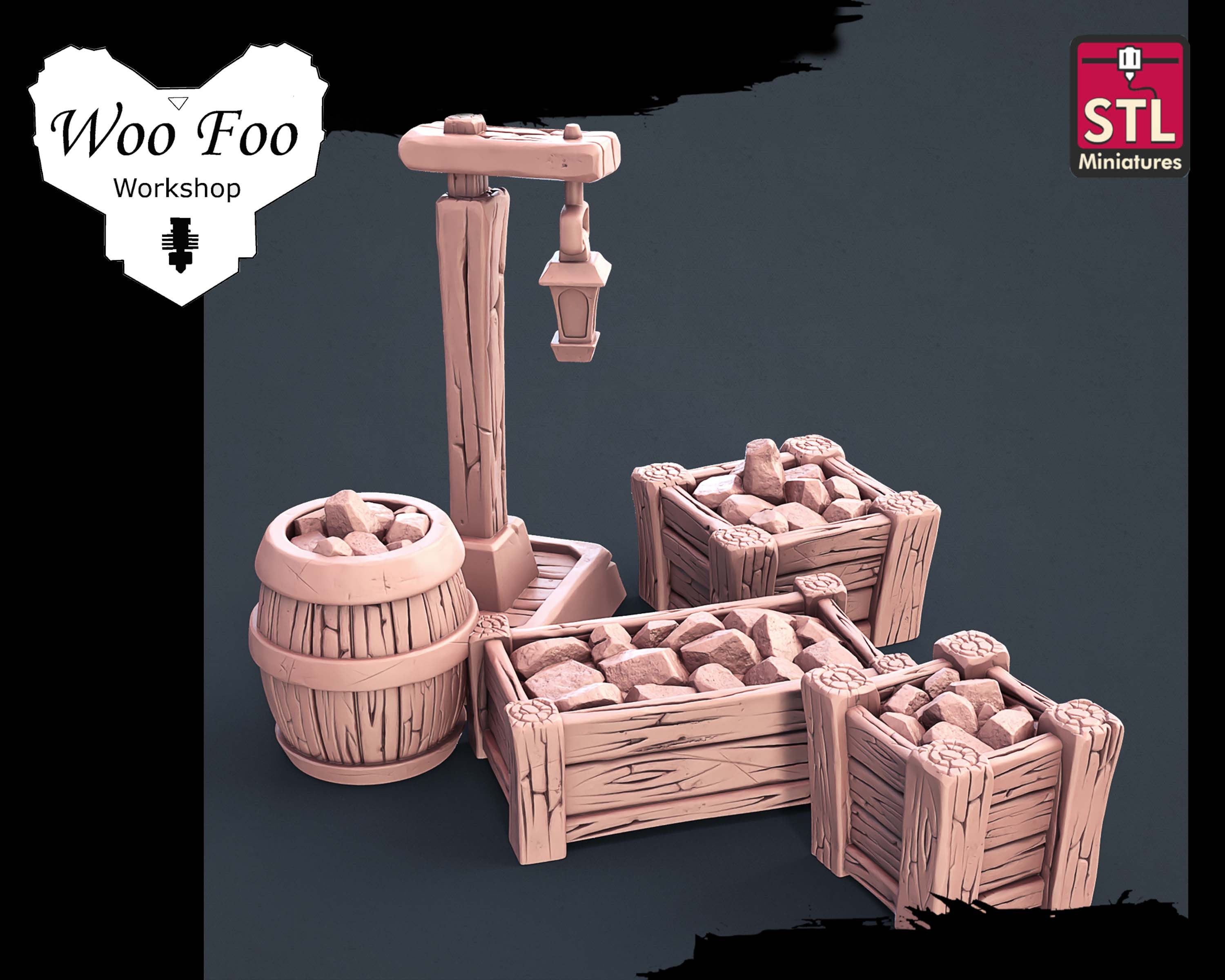 Miners Set 32mm 3D Resin Printed Fantasy Gaming Terrain STL Miniatures ...