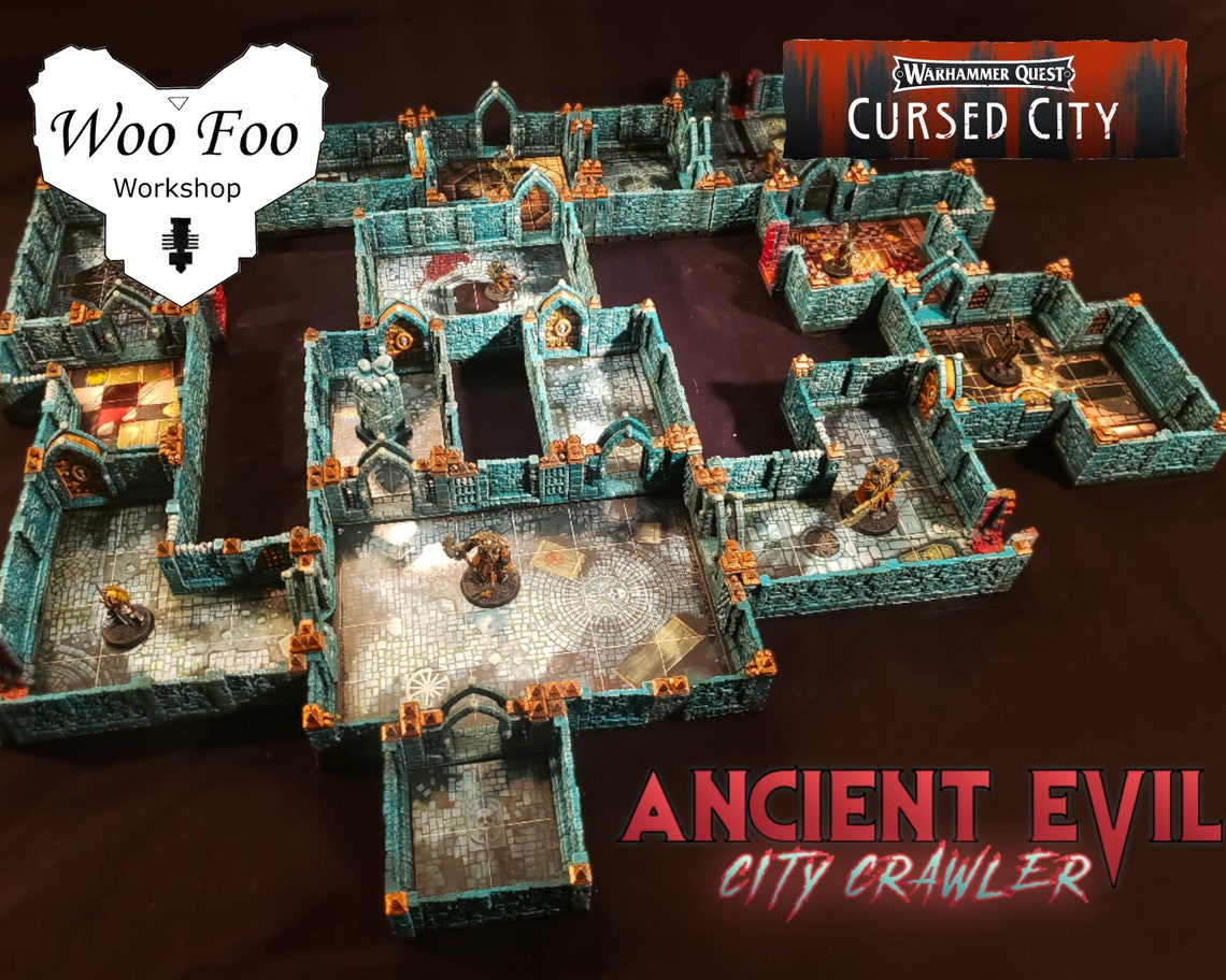 Warhammer Quest Cursed City Compatible 3D Printed Terrain set | Etsy