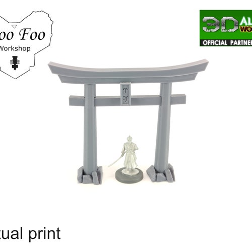 Samurai Small Torii Gate Symbols and Rope 28mm 3D Printed - Etsy
