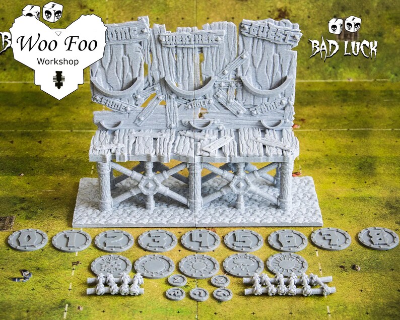 Fantasy Football Scoreboard 3D Printed - Stadium Terrain Bad Luck - Etsy UK